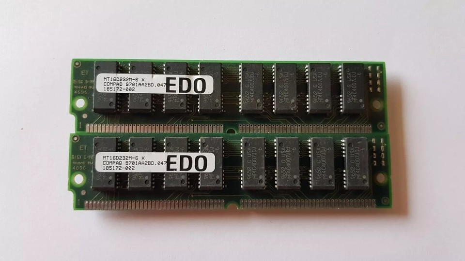 MICRON MT16D232M-6X 16MB 60 NS 60NS 72-PIN SIMM NON-PARITY EDO RAM ...