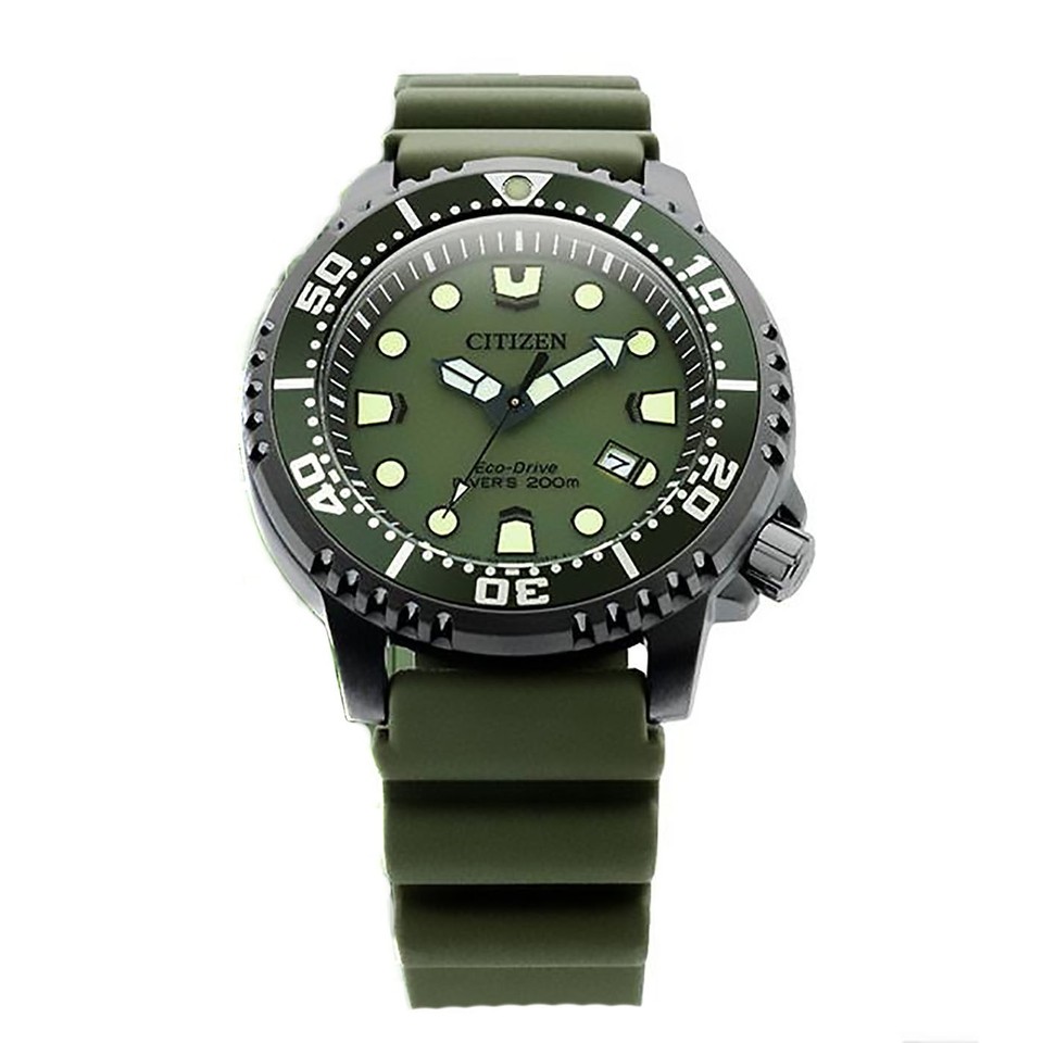 Citizen Promaster Diver Eco Drive 200m Military Green Watch with Gray ...