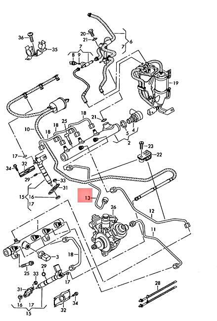 NEW AUDI VW A4 ALLROAD QUATTRO AVANT S4 FUEL LINE 059130312N ORIGINAL ...
