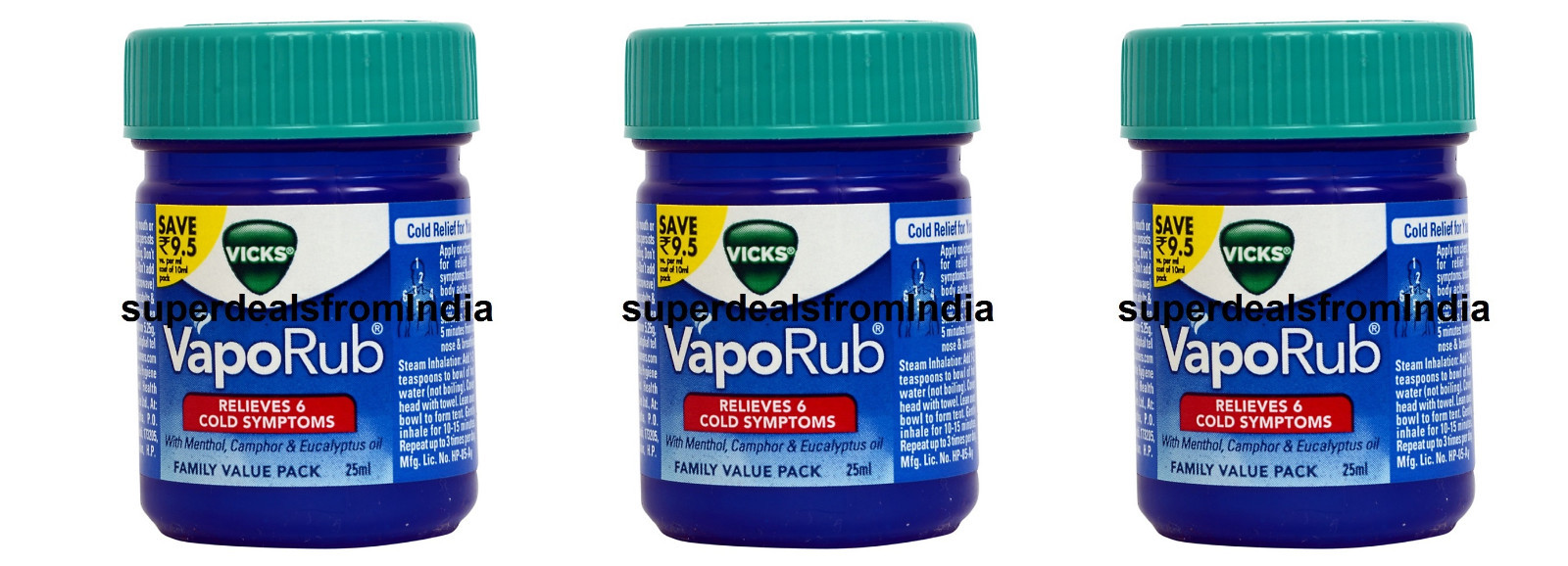 3 x Vicks Vaporub Ointment 25gm Vaporizing blocked Nose Relief | eBay