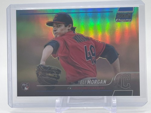 2022 Stadium Club Chrome Base Blue #109 Eli Morgan /199 - Cleveland Guardians | eBay