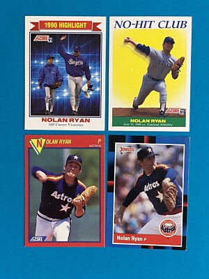 Nolan Ryan Base + Insert Baseball Card Lot 1988 Donruss 1991 Score 1989 ...