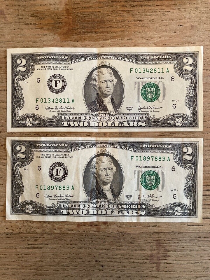 US Paper Money Collection Lot - Select Mint $1 And $2 Notes | eBay