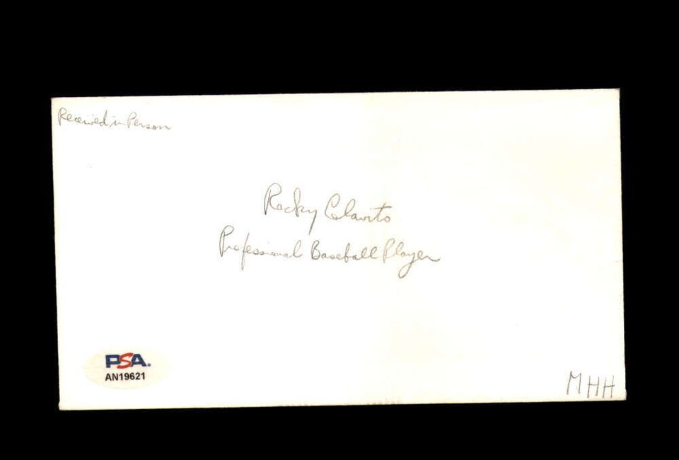 Rocky Colavito PSA DNA Signed FDC 1983 First Day Cover Cache Babe Ruth ...