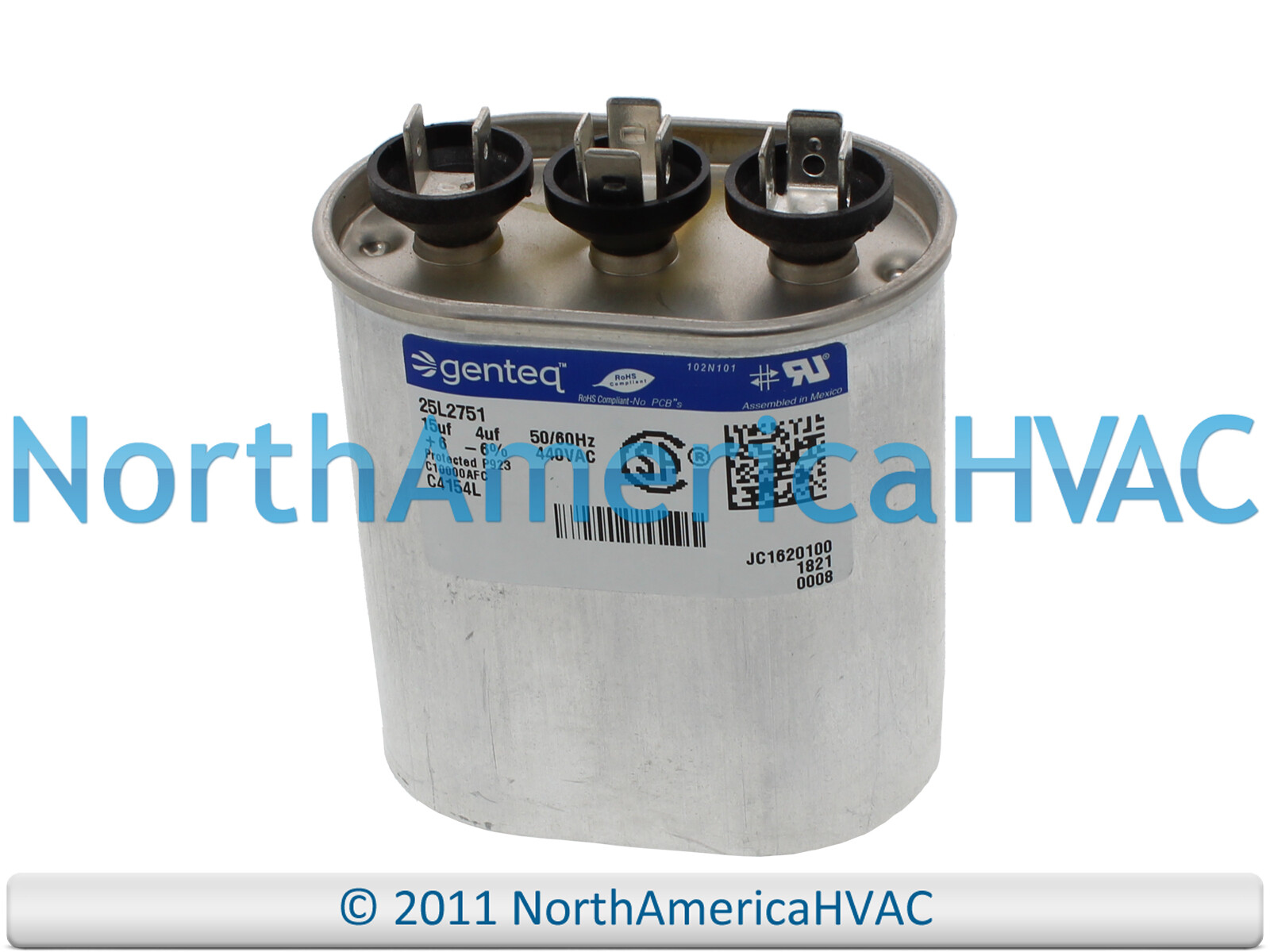 Capcom Run Capacitor 15 + 4 uF MFD 440 Volt Fits GE Genteq C4154L ...