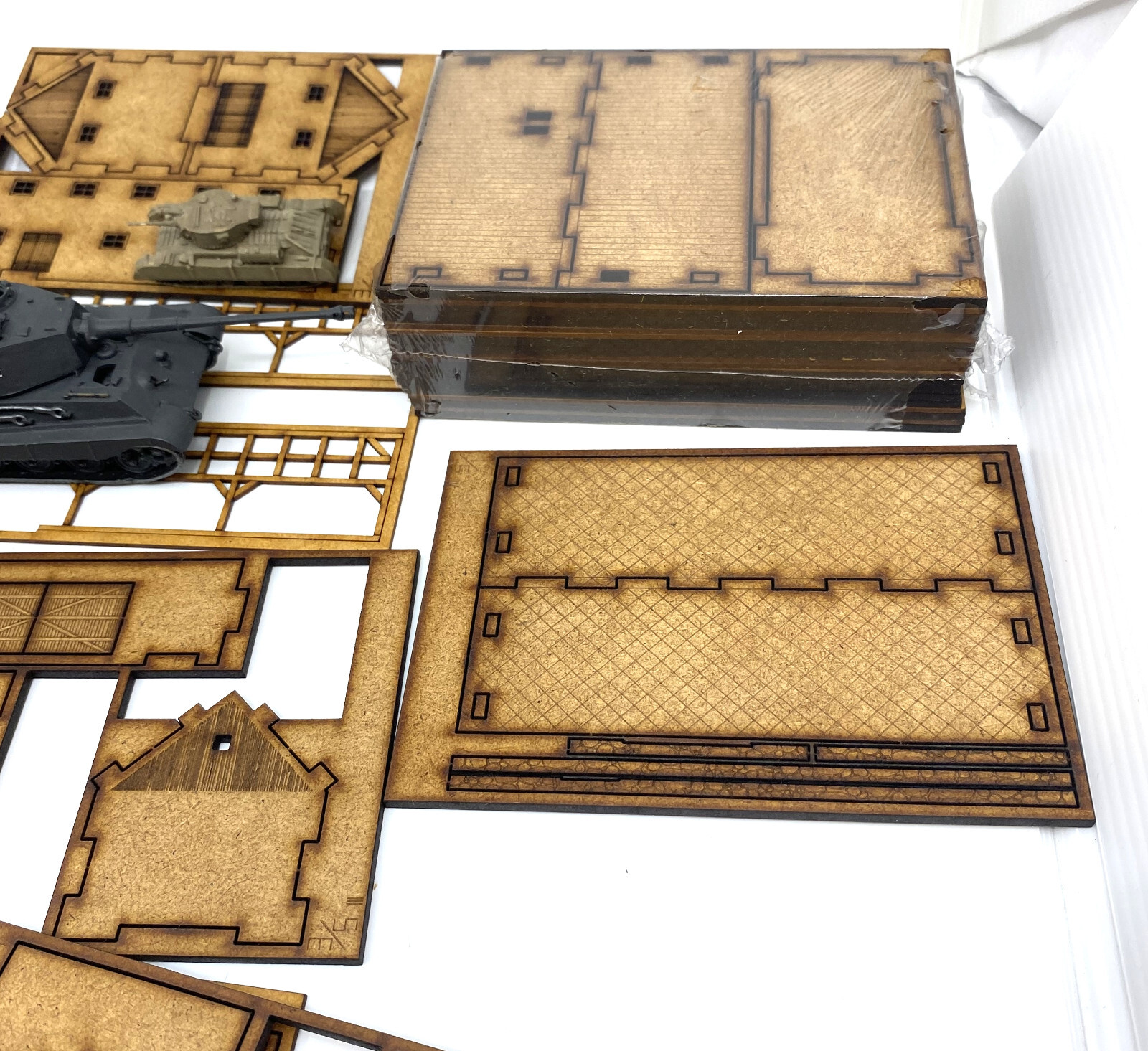 Huge Lot 15mm 20mm 1/72 1/100 Scale MDF War Game WWII Tutor Buildings ...
