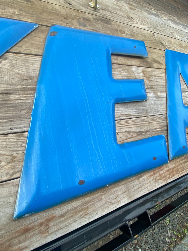 Original Porcelain GOODYEAR Tire sign 30 inch letters Gas Oil (Very ...