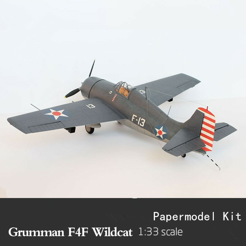 1:33 Scale Grumman F4F Wildcat Fighter DIY Handcraft PAPER MODEL KIT | eBay