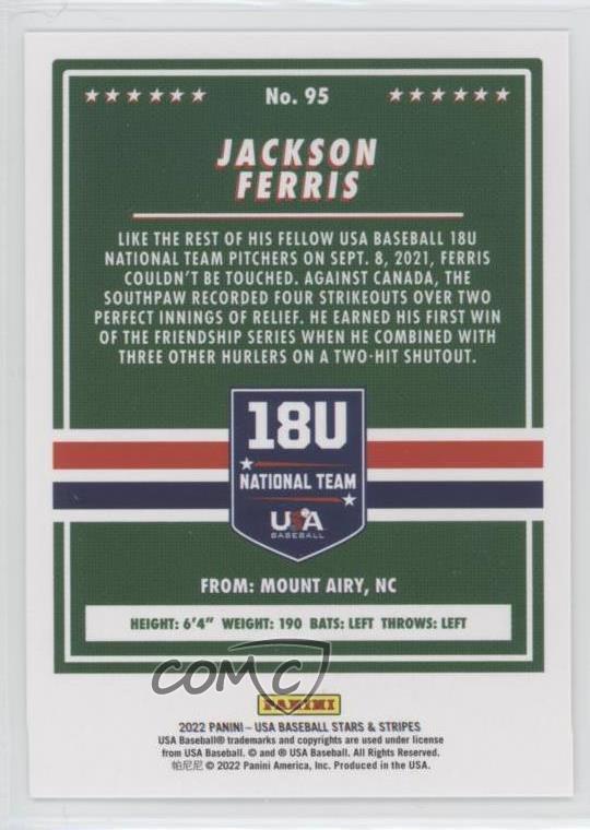 2022 Panini USA Baseball Stars & Stripes Jackson Ferris #95 | eBay