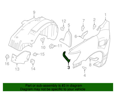 New Genuine Nissan Stay-Front Fender,Rh F3180EZ0MA / F3180-EZ0MA OEM | eBay