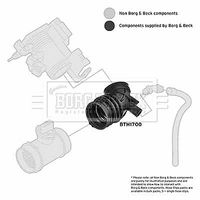 CAPSautomotive Intake Pipe air filter 13711436162 for Borg & Beck ...