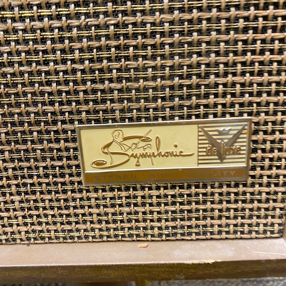 Vintage Symphonic DeLuxe 1771 Stereo High Fidelity Record Player + AM ...