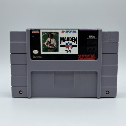SNES Super Nintendo Madden NFL ‘94 Authentic Tested & Working Official ...