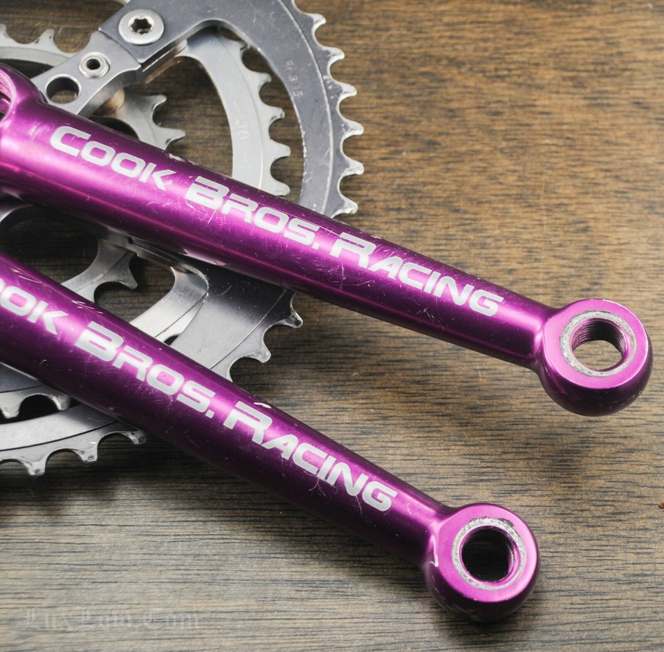 Vintage Cook Bros. Racing Mountain Bike CRANKS 175mm Purple MTB Cruiser ...