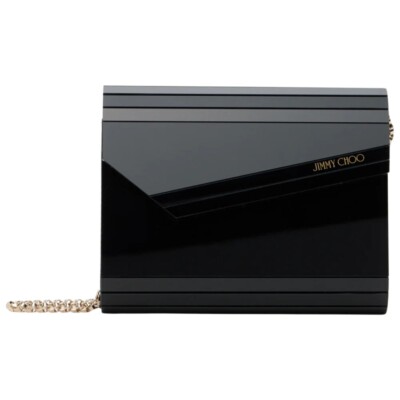 JIMMY CHOO - CANDY CLUTCH - BLACK | eBay UK