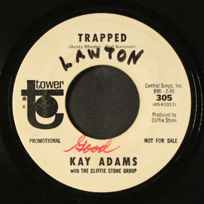 KAY ADAMS: trapped / rocks in my head TOWER 7" Single 45 RPM | eBay
