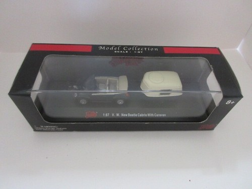 1:87 scale Malibu International VW New Beetle Cabrio with Caravan ...