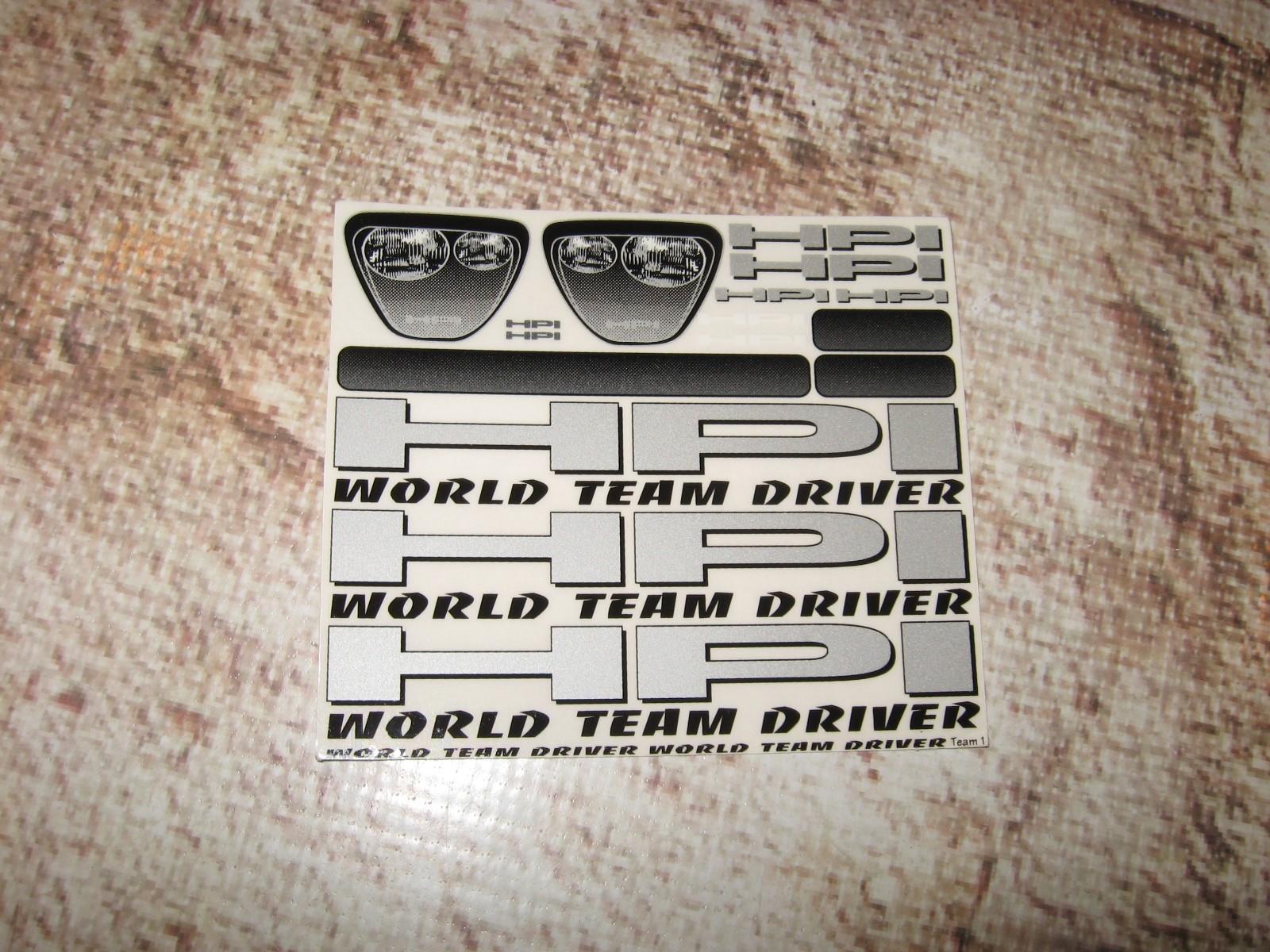 Vintage RC HPI 1:10 Decal Sheet (1) Team 1 | eBay