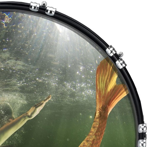 20" Custom Bass Kick Drum Front Head Graphic Graphical Mermaid 1 | eBay