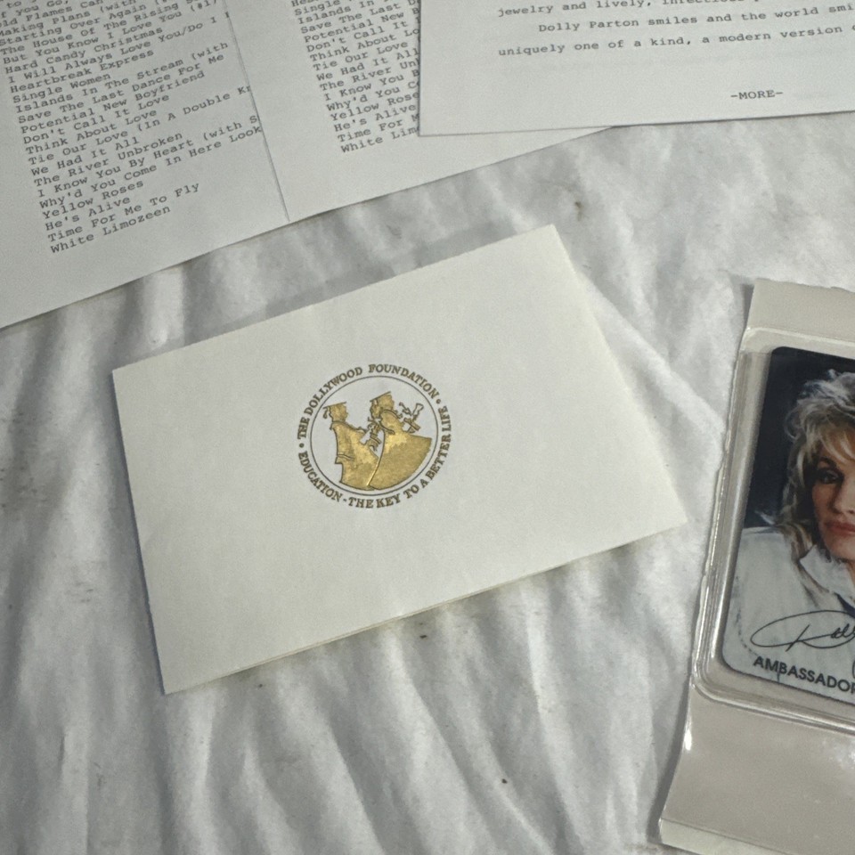 Dolly Parton Foundation Ambassador Day 1990 Fan Club Packet RARE LOOK ...