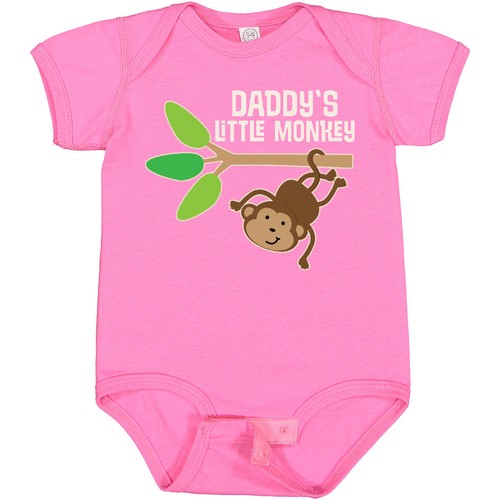 Inktastic Daddy's Little Monkey Baby Bodysuit Daddy Childs Kids Apparel ...