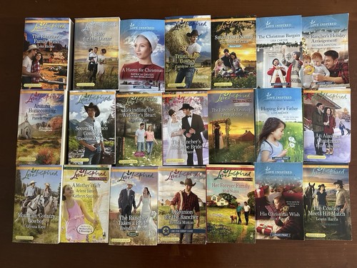 Lot of 21 Love Inspired books larger print Paperbacks christian romance | eBay