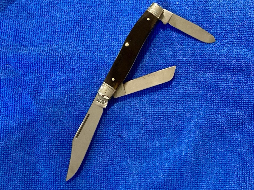 SCHRADE CUTLERY CO OLD TIMER USA SWAMP B0NE #8OT LG (3-7/8”) STOCKMAN ...