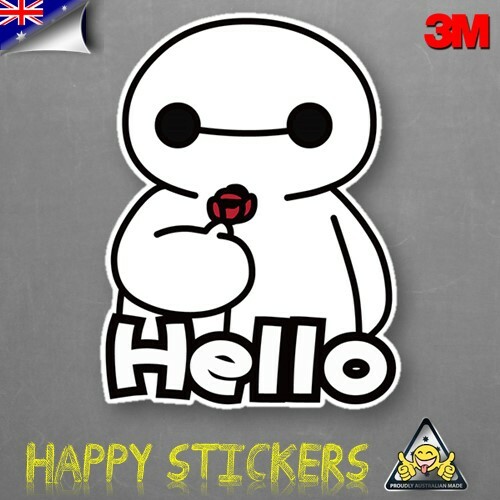 Big Hero Hello Cartoon Skateboard Luggage Bymax Car 3M Vinyl Decal ...