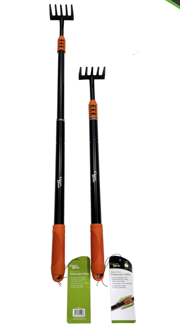 Telescopic Hand Rake Extendable Garden Grass Leaf 90cm 36" Gravel ...