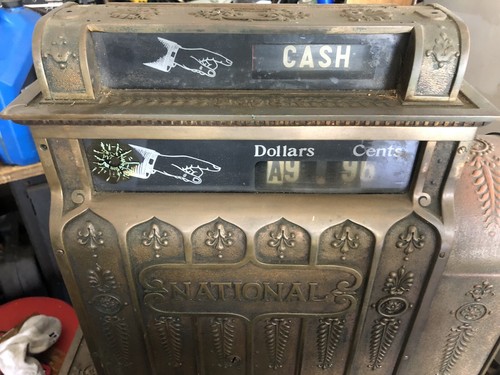 Antique 1909 Brass National Cash Register Model 442 RARE MODEL | eBay