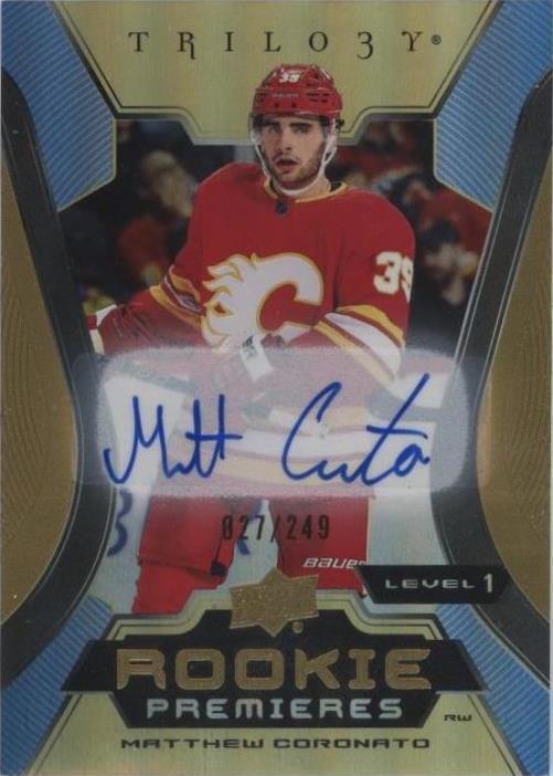 2023-24 Upper Deck Trilogy - Common Rookies Matthew Coronato #144 Gold ...
