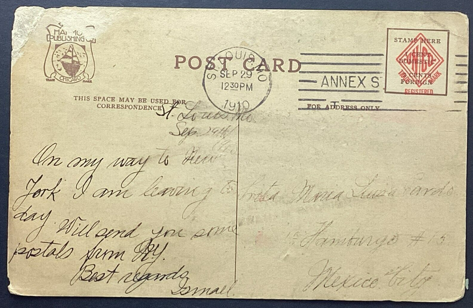 St Louis Missouri Pacific Building Vintage Postcard Posted 1910 No ...