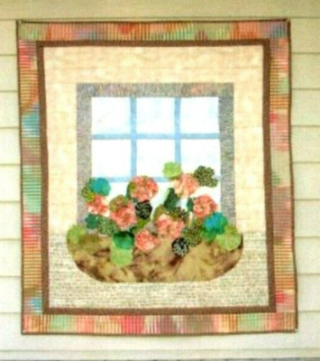 Geraniums at my Window Wall Quilt Pattern Bella Nonna Flower Basket | eBay