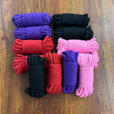 3x10m Cotton Ropes for Couples Bondage Game Soft Straps BDSM 4 Colors ...
