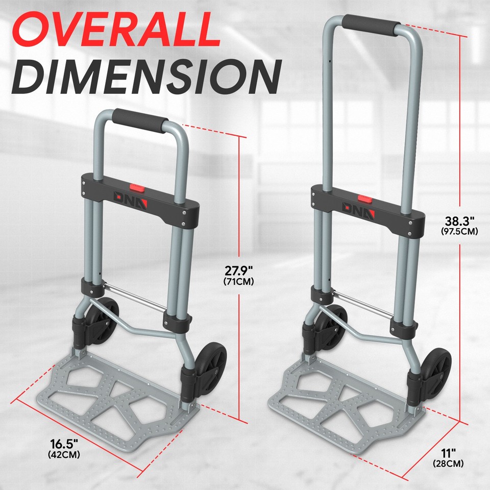 220 bs Cart Folding Dolly Collapsible Trolley Push Hand Truck Moving ...
