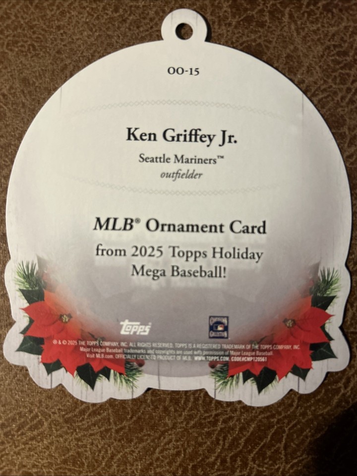 2025 Topps Holiday Ken Griffey Jr. Die-Cut Ornament Mega Box Exclusive ...