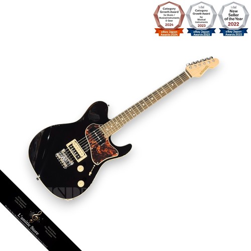 Edwards ETHROBBER CTM Electric Guitar Black Alder Body Rosewood ...
