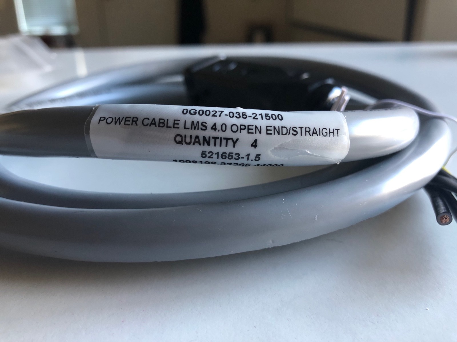 Harting Power Cable LMS 4.0 Open End Straight 521653-1.5 16A 600V 230 ...