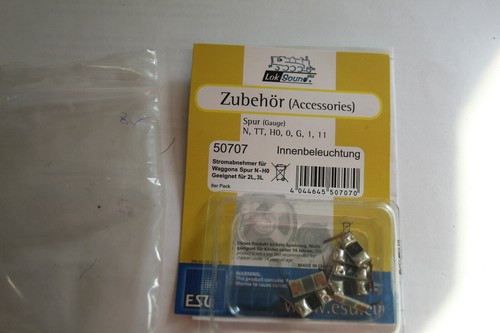 ESU 50707 STROMABNEHMER / RADKONTAKT f.INNENBELEUCHTUNG 8ST TOP!OVP ...