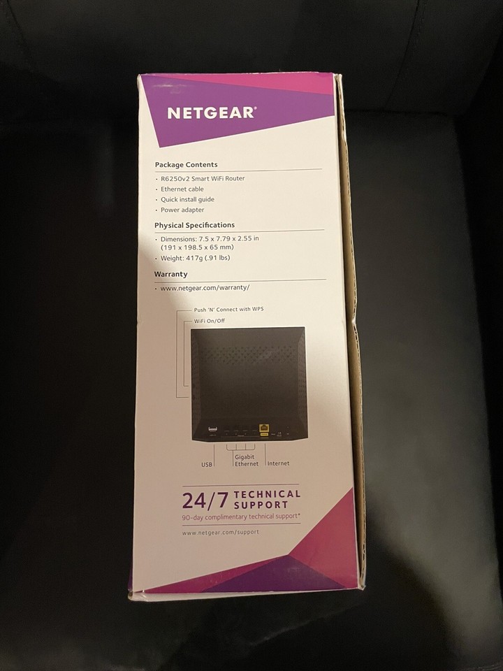 NETGEAR AC1600 R6250-200NAS Smart WiFi Router AC Dual Band Gigabit ...
