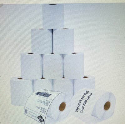 X12 Rolls Wallyard 4x6 Direct Thermal Paper Labels 4"x6" 3000Ct Zebra ...