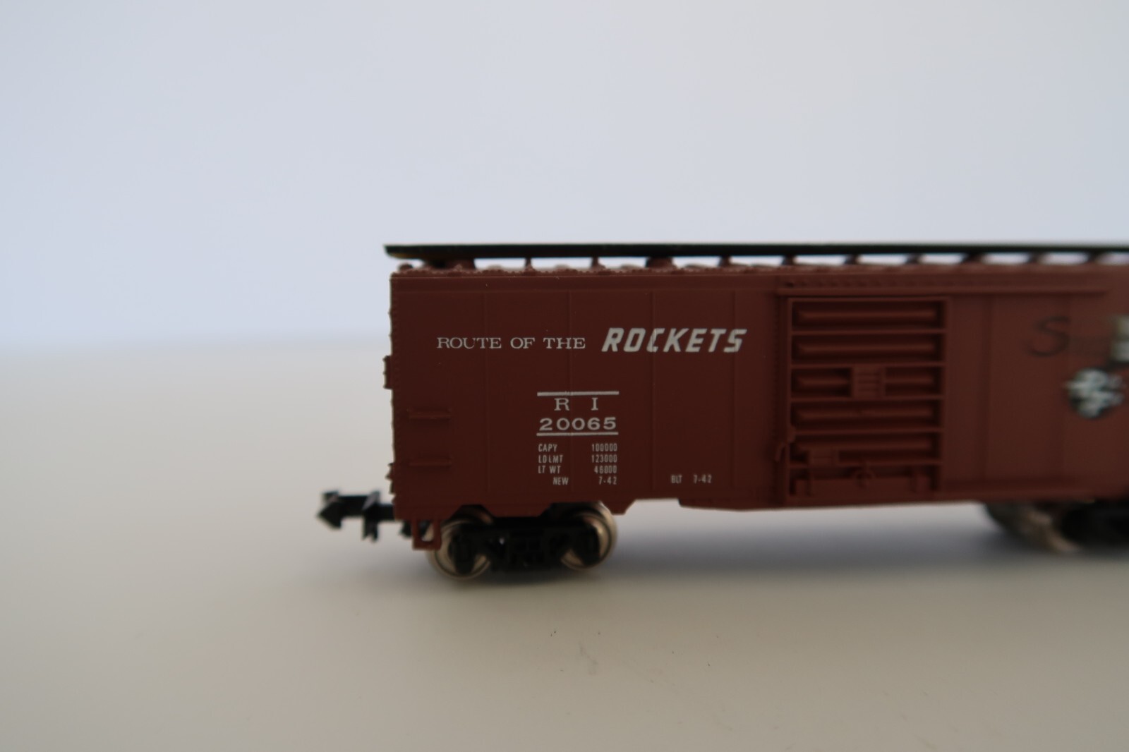 Vtg Bachmann N Scale 53-1000-08 41 Steel Box Car Route Rockets Rock ...