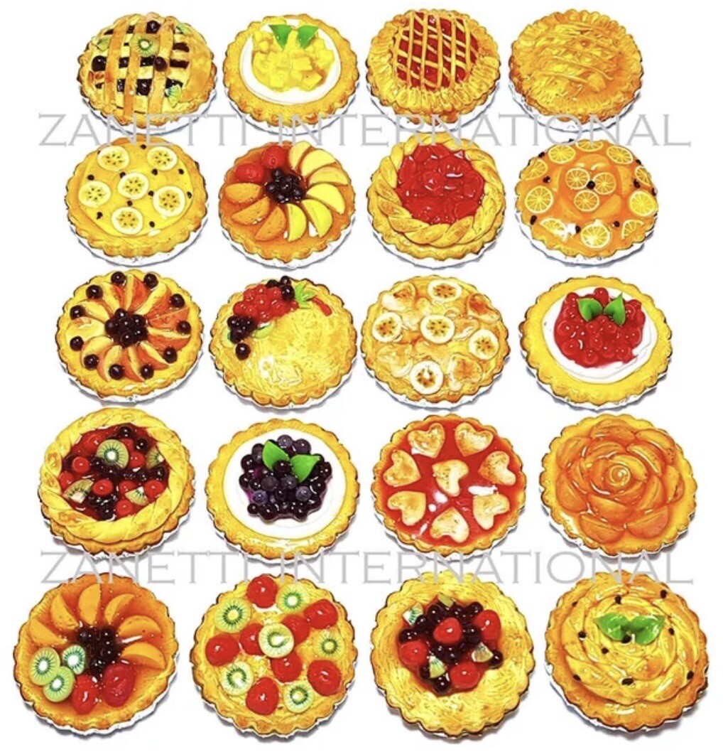 Barbi Dollhouse Miniature Food Mini Pies Slices Orange Peach Dessert ...