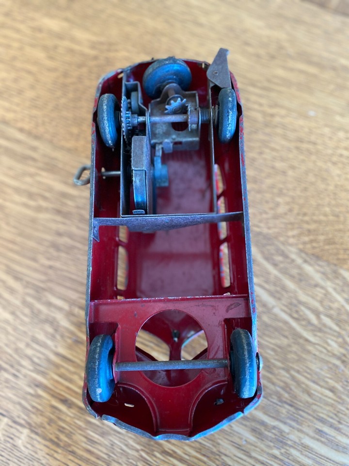 Vintage Buddy L Scarab Wind Up Car Toy Pressed Steel Collectible Well ...