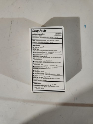 Pataday Original Strength 1x Daily Eye Allergy Relief 2x2.5ml EXP 7/26 ...