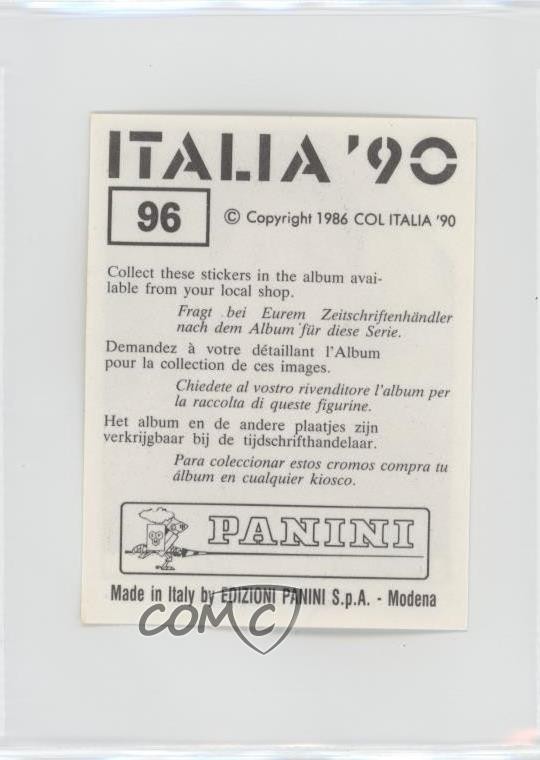 1990 Panini FIFA World Cup Italia '90 Album Stickers Tony Meola #96 g6p ...