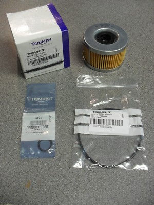 GENUINE TRIUMPH ADVENTURER DAYTONA TRIDENT THUNDERBIRD OIL FILTER & OIL ...