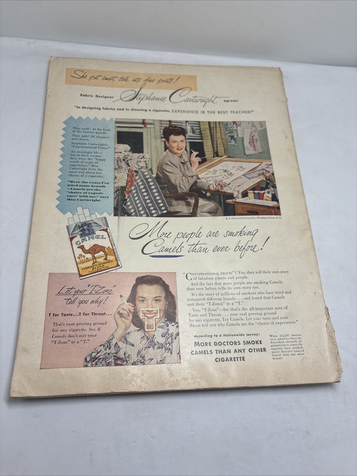 Orig July 1948 Good Housekeeping Magazine Cover Girl, Sand, Doll, Beach ...