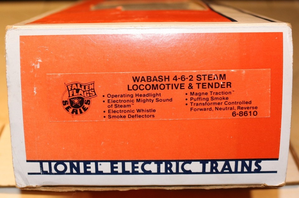 LIONEL WABASH FALLEN FLAGS #1 4-6-2 LOCO 6-8610 & 6 PSGR CARS NEW OLD ...