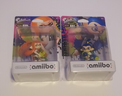 Nintendo, Amiib, Splatoon, Blue Inkling Boy & Orange Inkling Girl, New ...
